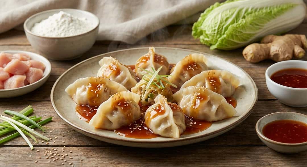 Dumplings Cantoneses de Pollo con Salsa Agridulce | En mi cocina