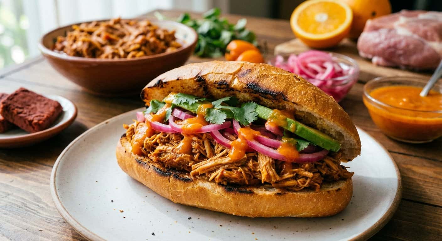 Torta de Cochinita Pibil | En mi cocina