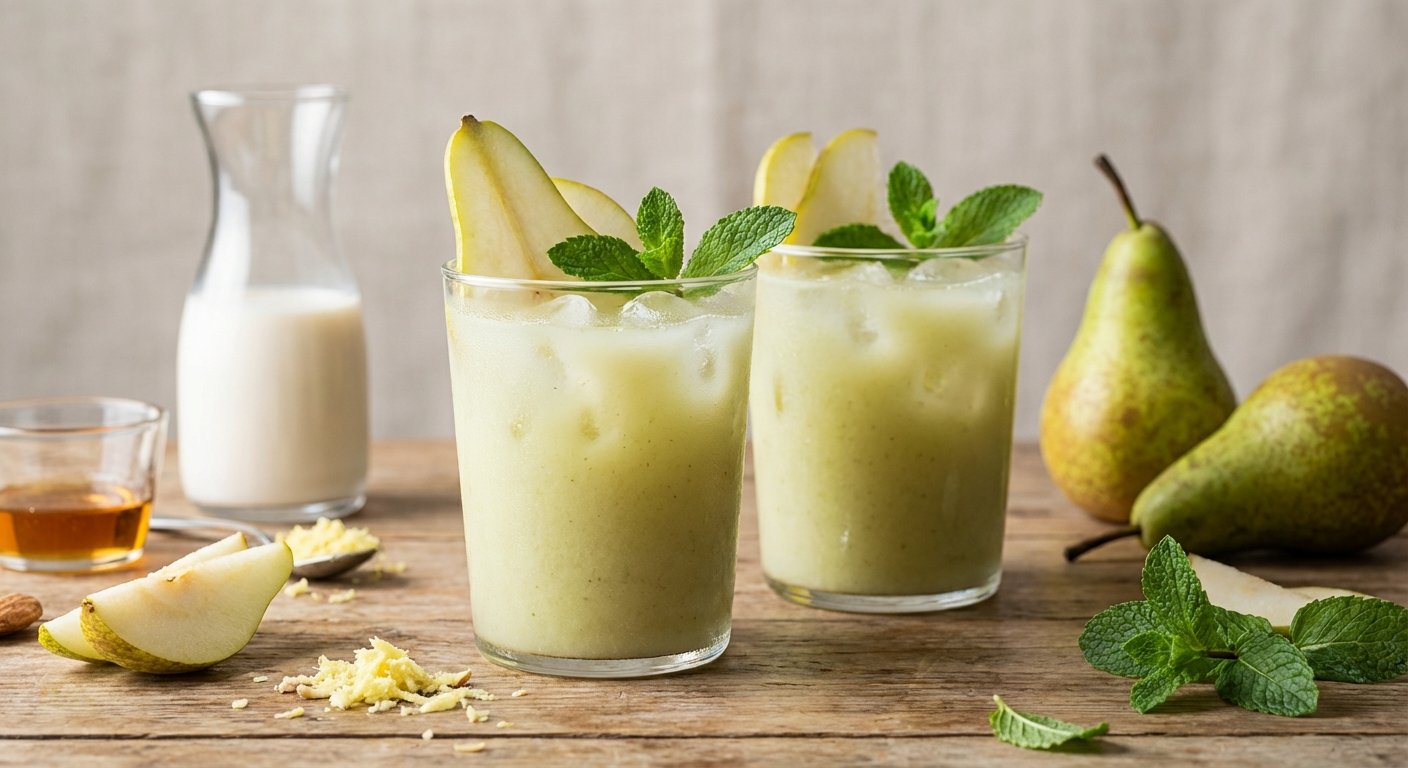 Mocktail de Pera con Bebida Vegetal | En mi cocina