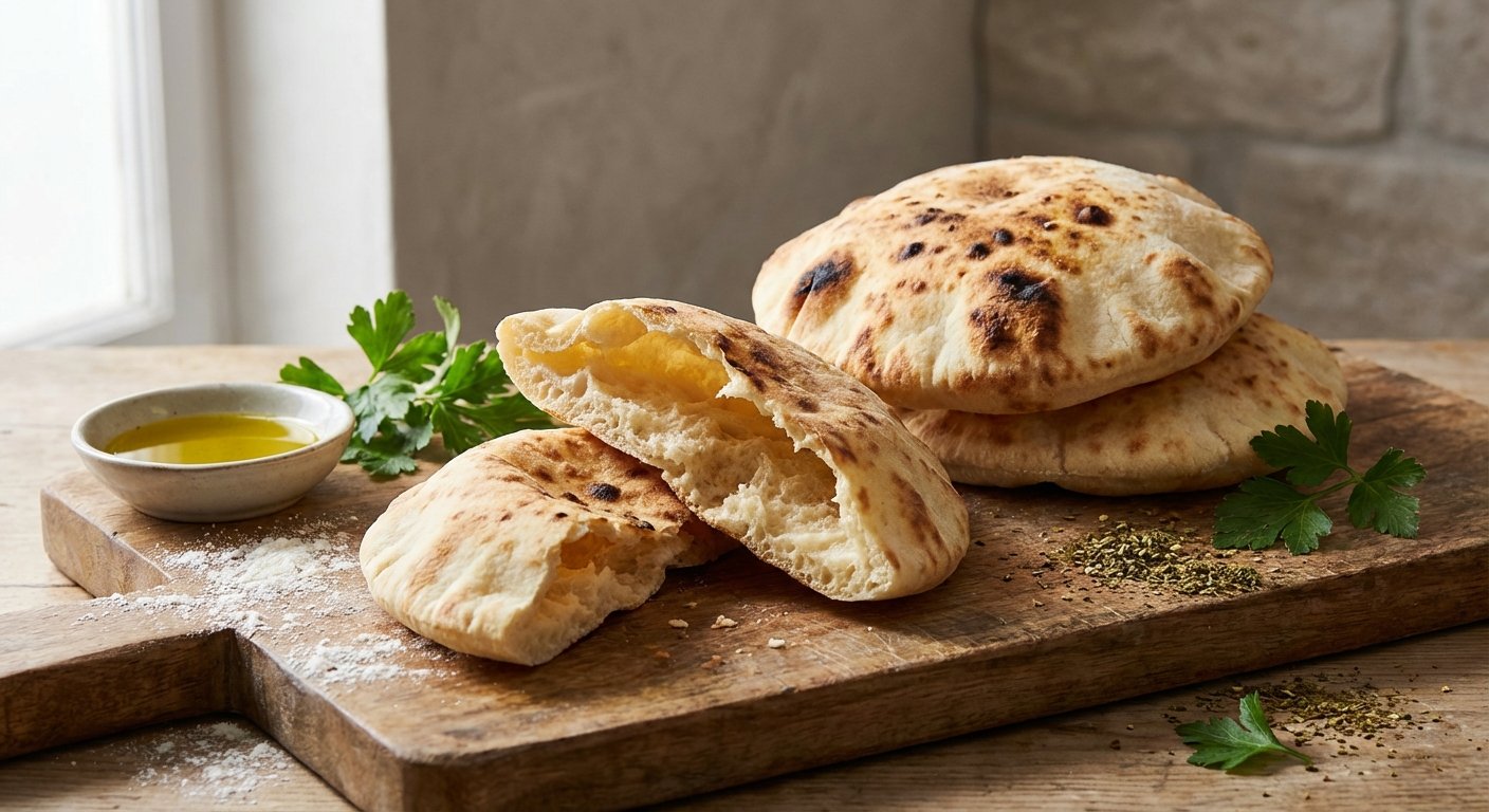 Panes Planos Tipo Pita Rápido | En mi cocina
