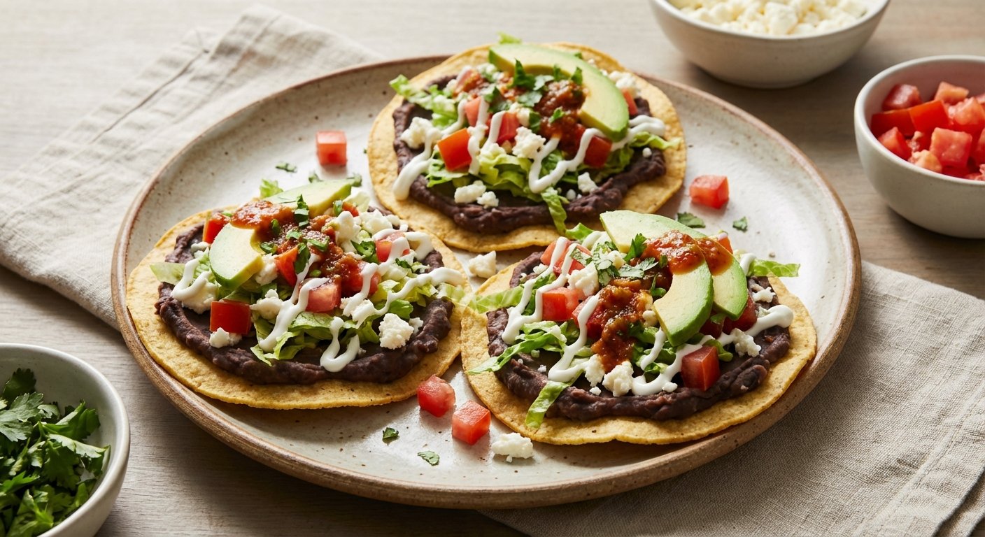 Tostadas de Frijoles Mexicanas | En mi cocina